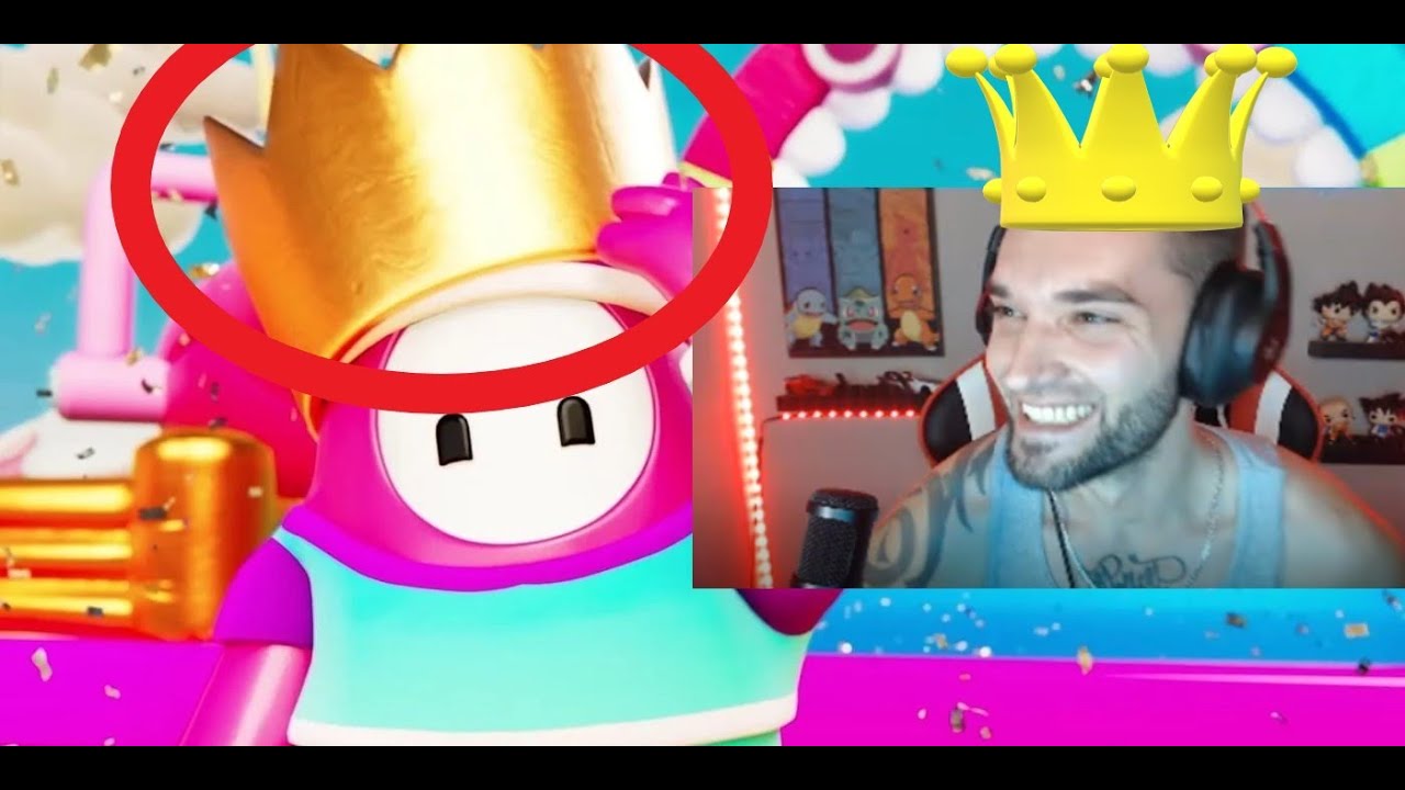 THE MOST HYPED FIRST CROWN WIN (FALL GUYS GAME) - YouTube
