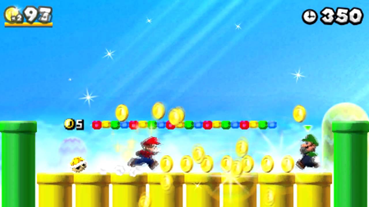 New Super Mario Bros. 2 - World 5-2 (Co-op) 100% - YouTube
