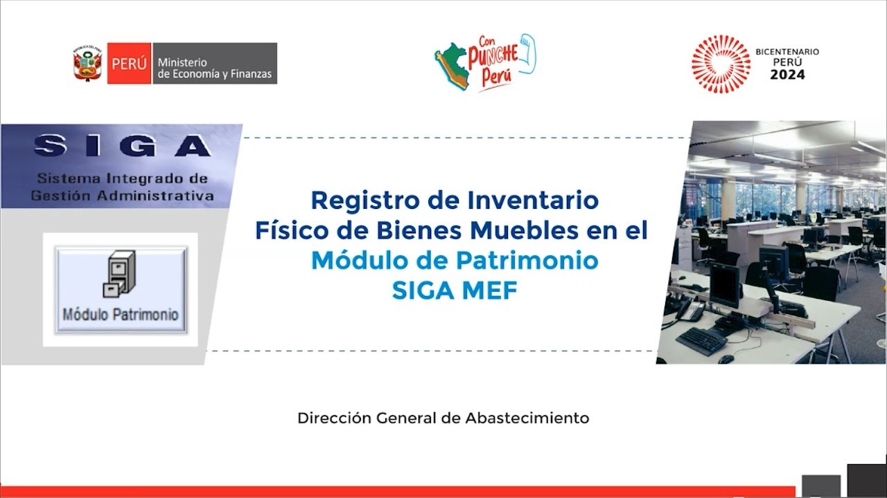 Registro de Inventario Físico de Bienes Muebles en el Módulo de Patrimonio SIGA MEF - YouTube