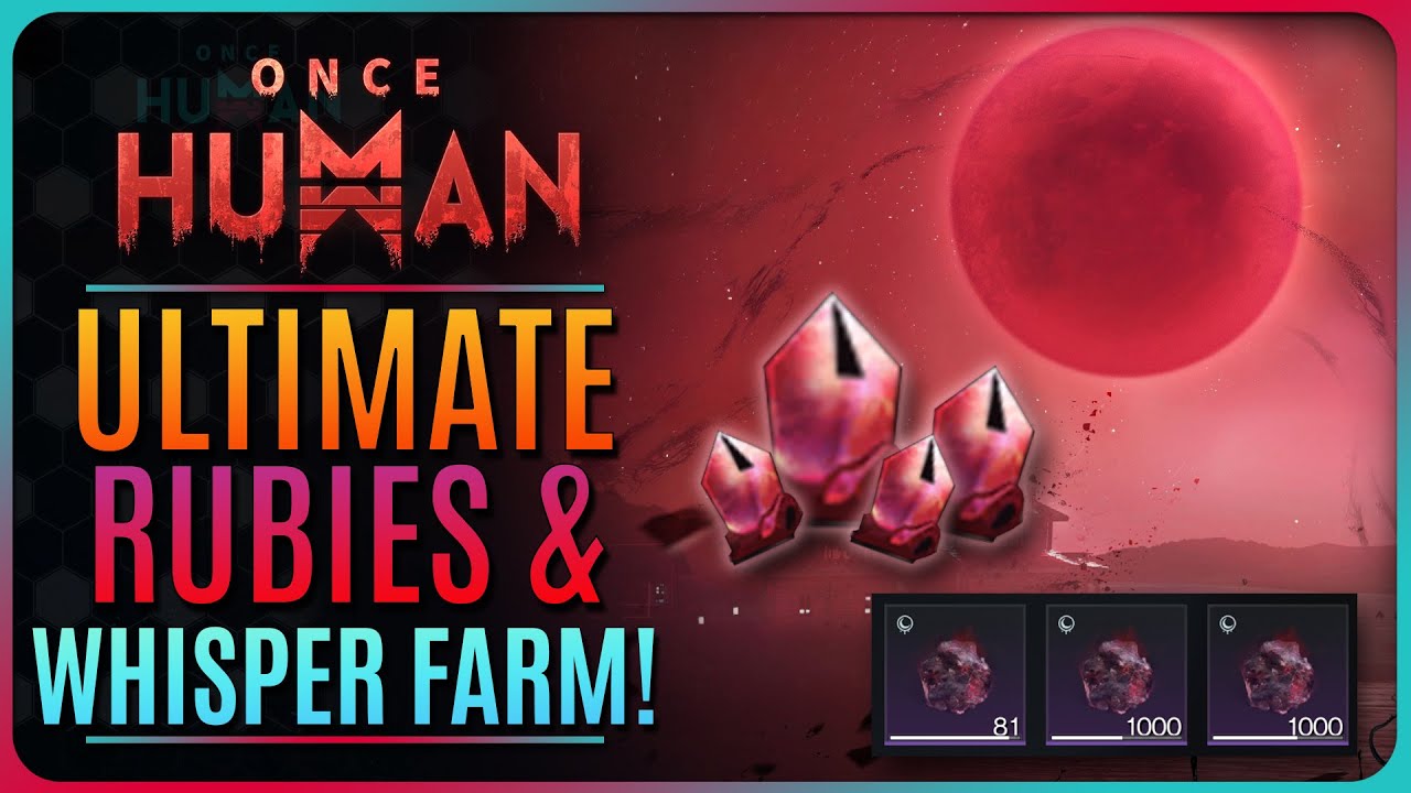 THE FASTEST RUBIES & LUNAR WHISPERS FARM!!! (Once Human) - YouTube
