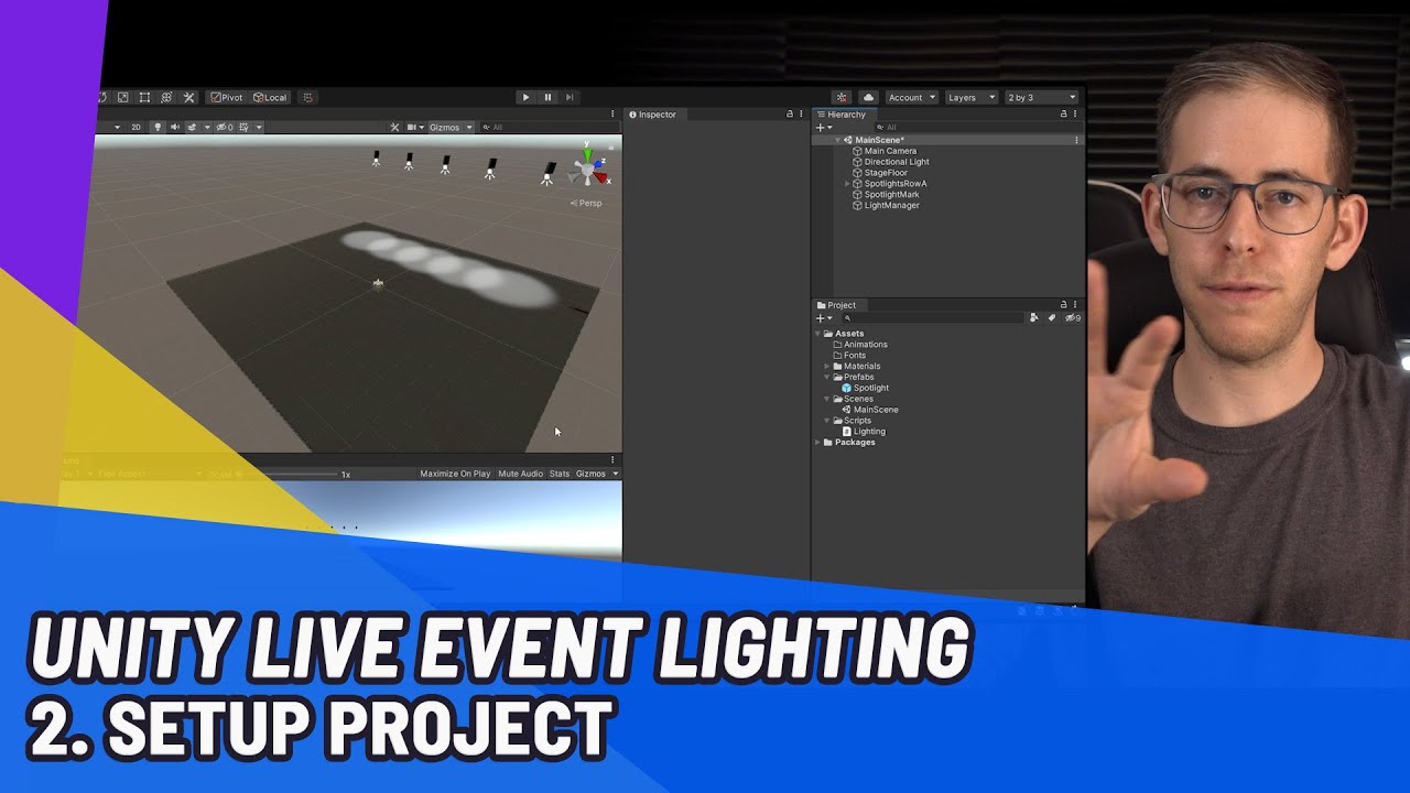 Setup A Stage Lighting Project In Unity - YouTube