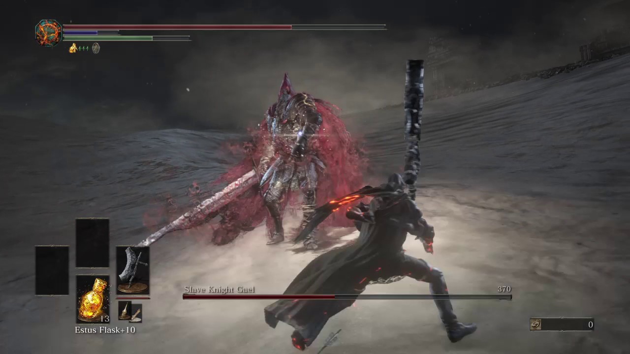 DS3 Slave Knight Gael Bossfight - YouTube