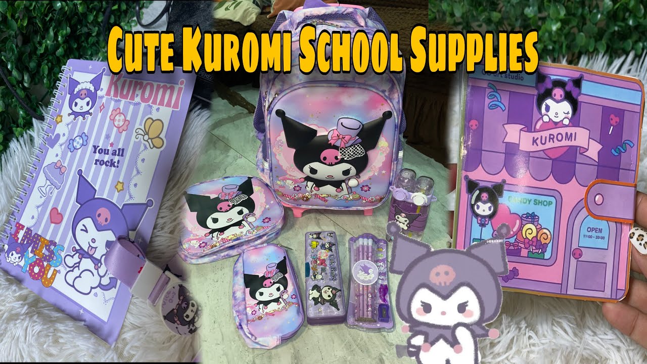 CUTE KUROMI SCHOOL SUPPLIES - YouTube