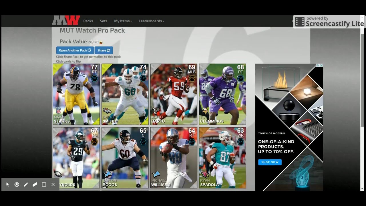 Madden Mobile Pack Opening Simulator! - YouTube