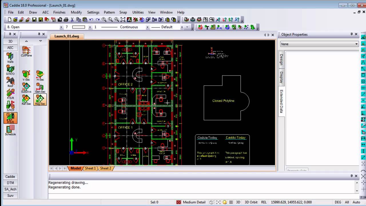 AEC Style editing in Caddie AEC Architecture .dwg software - YouTube