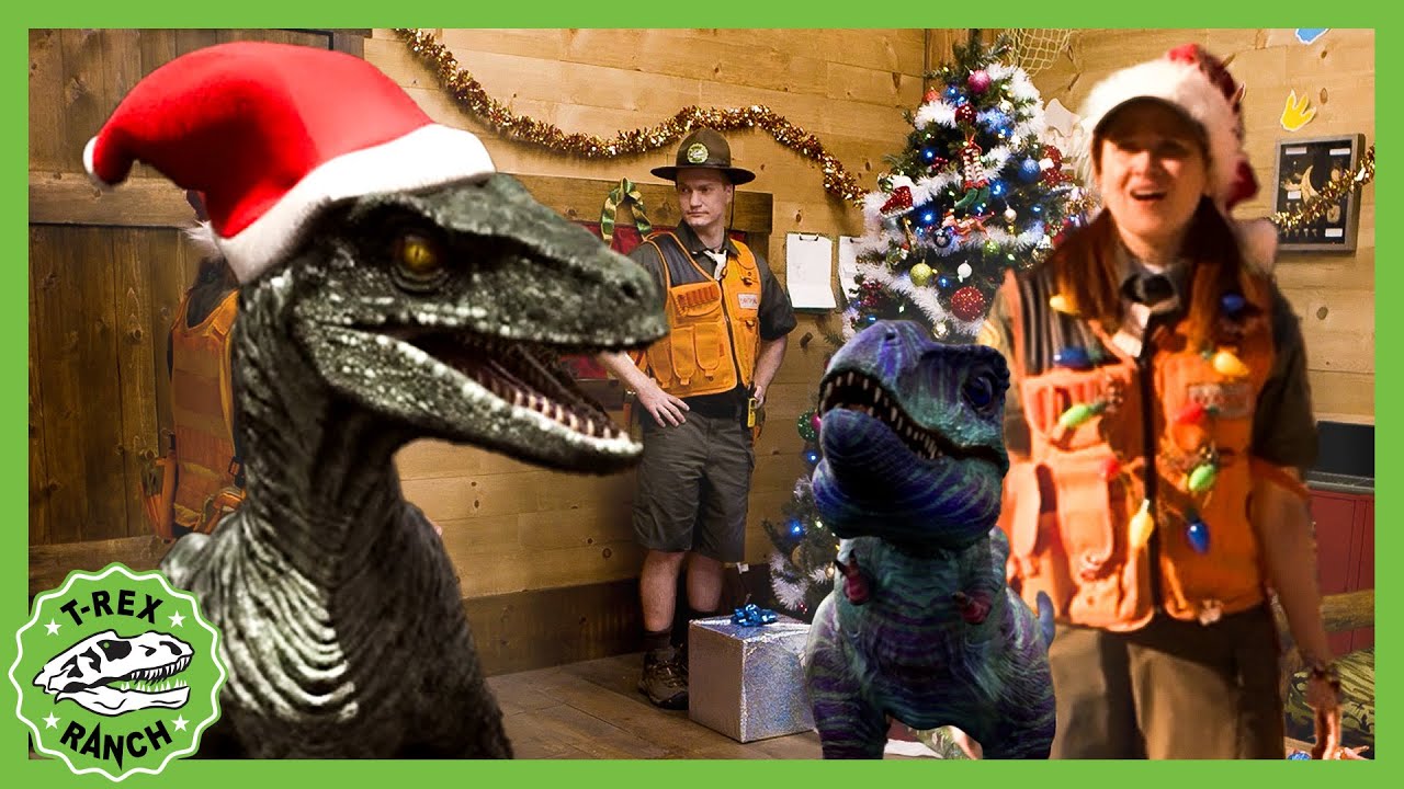 Christmas Dinosaur Chaos - Raptor Action | 🦖🦕 T-Rex Ranch Dinosaur ...
