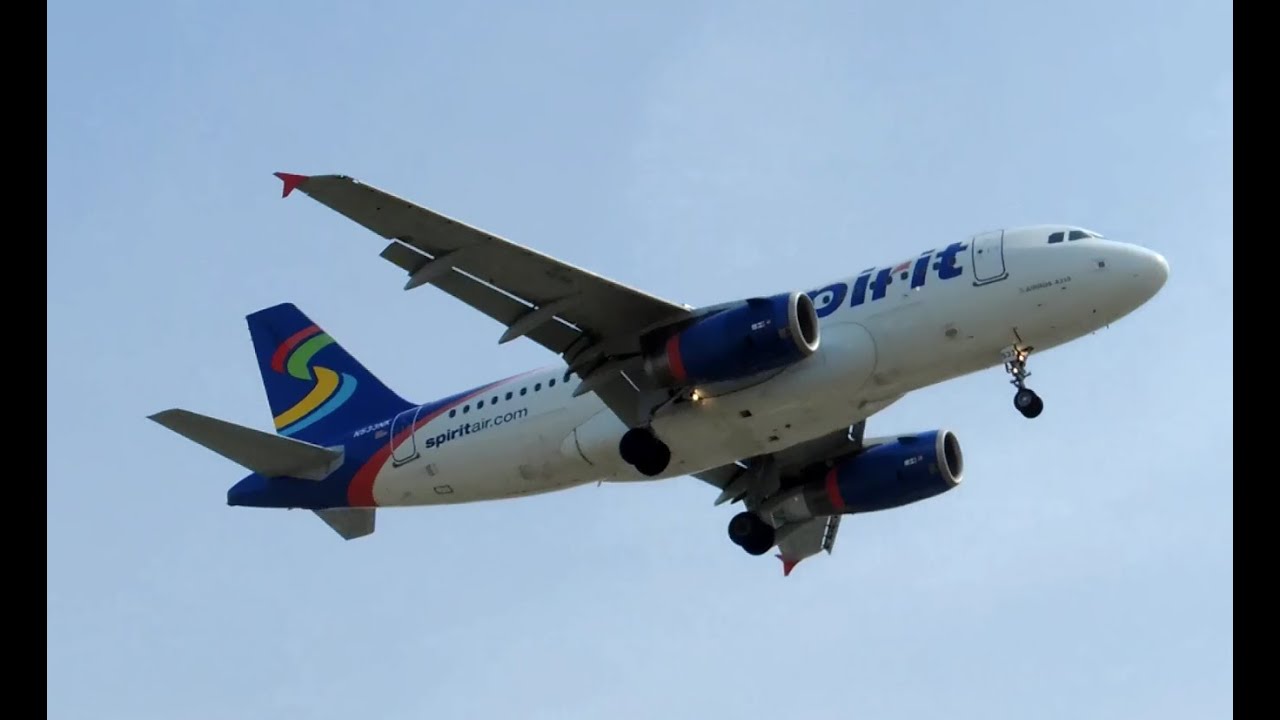 Spirit Airlines Airbus A319-132 [N533NK] landing in LAX - YouTube