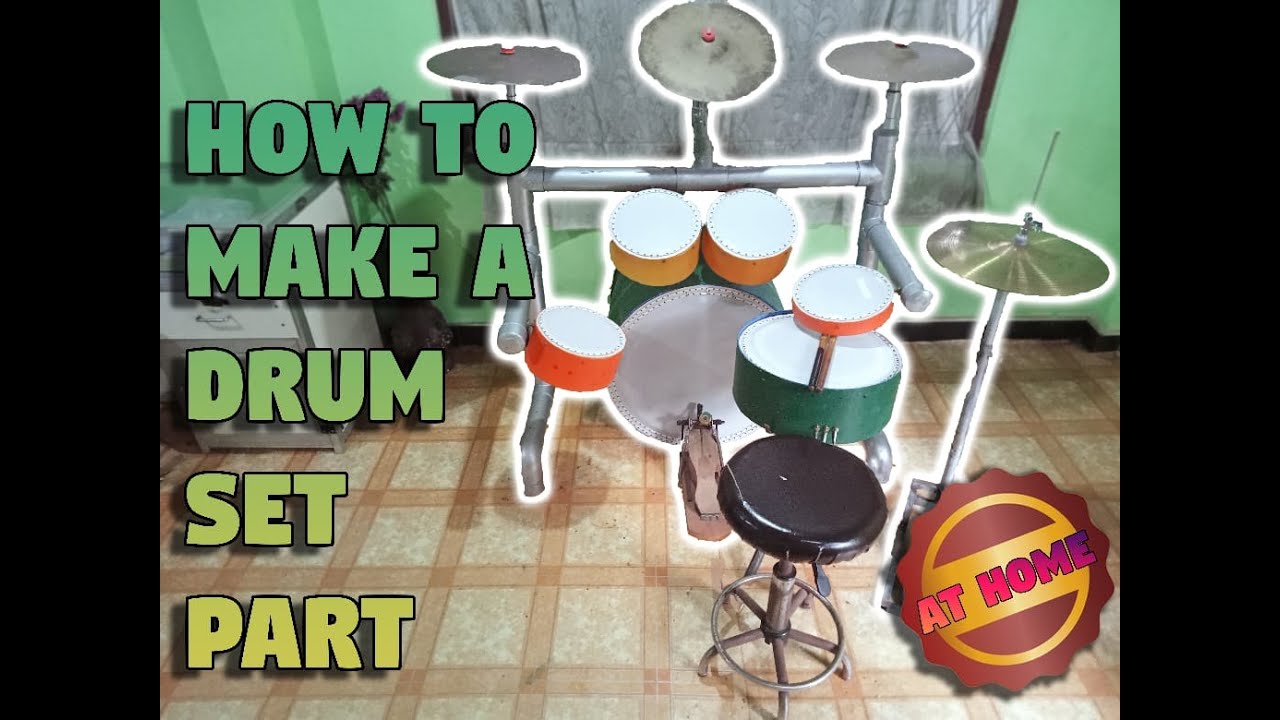 How To Make A Drum Set At Home - YouTube