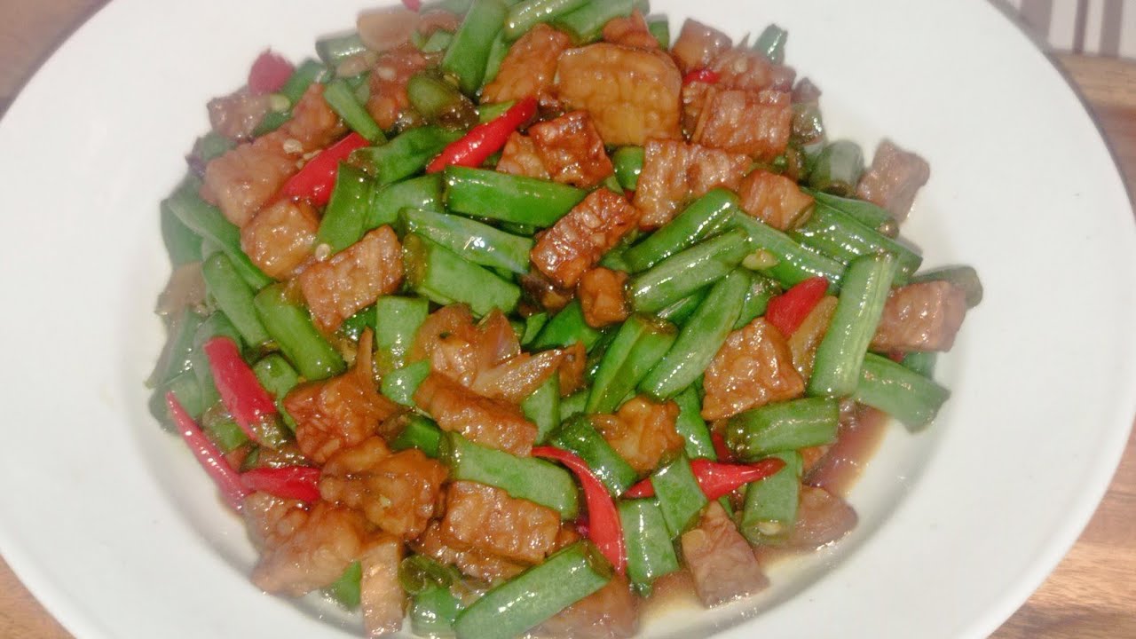 Oseng oseng buncis campur tempe menu simple tapi tetap enak - YouTube