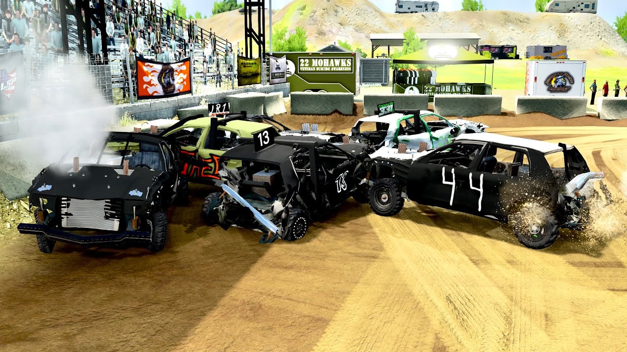 BeamNG Demolition Derby (Fullsize B4C Kicker) - YouTube