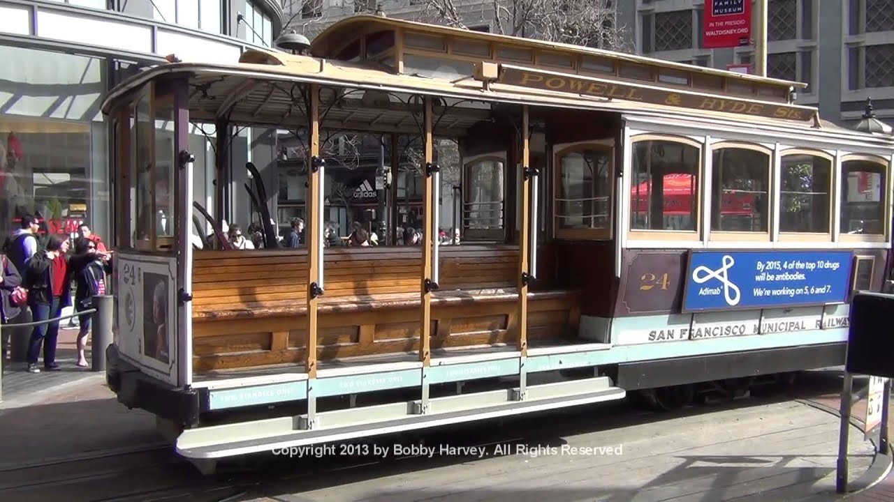 San Francisco Cable Cars - Powell/Market Turntable, 2/20/13 - YouTube