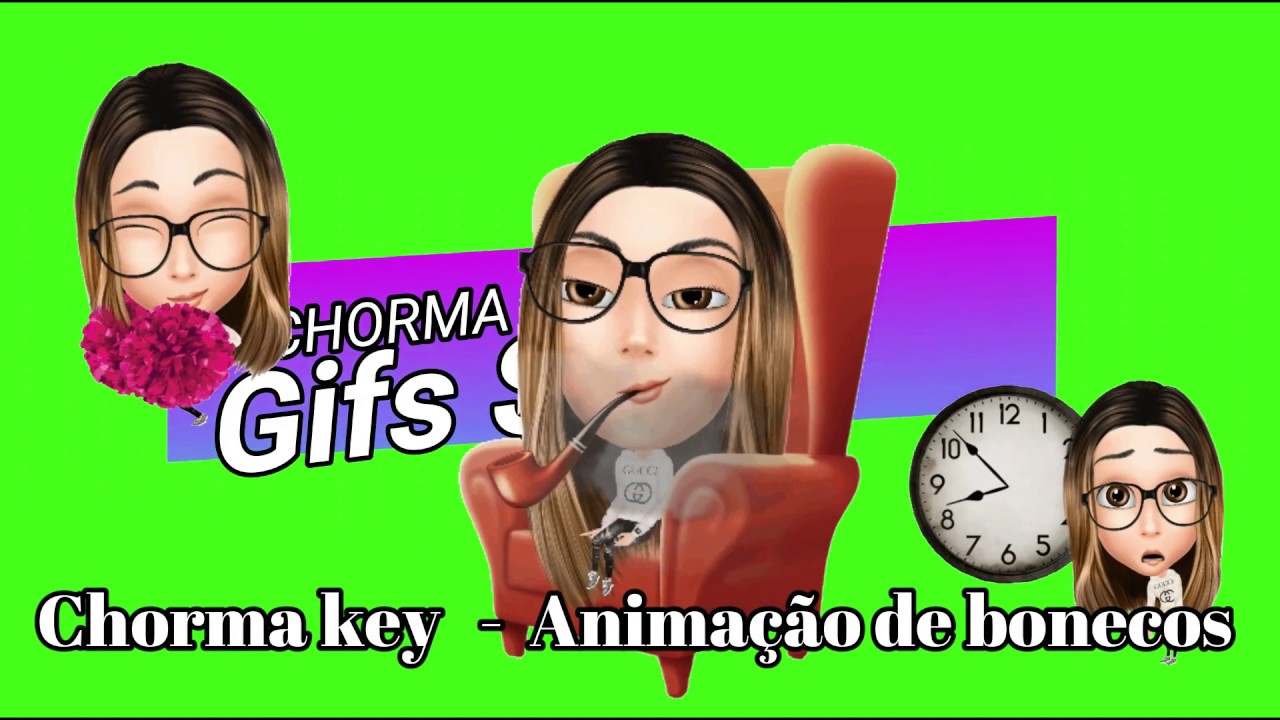 sticker Gifs animação Bonecos Chorma Key - YouTube