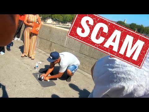 SCAMMED! Avoid this one ball, three cup scam here in Paris! - YouTube