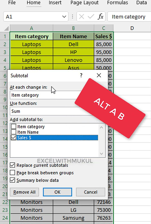 Don't be total like this instead use this amazing excel trick💪#exceltricks #exceltips - YouTube