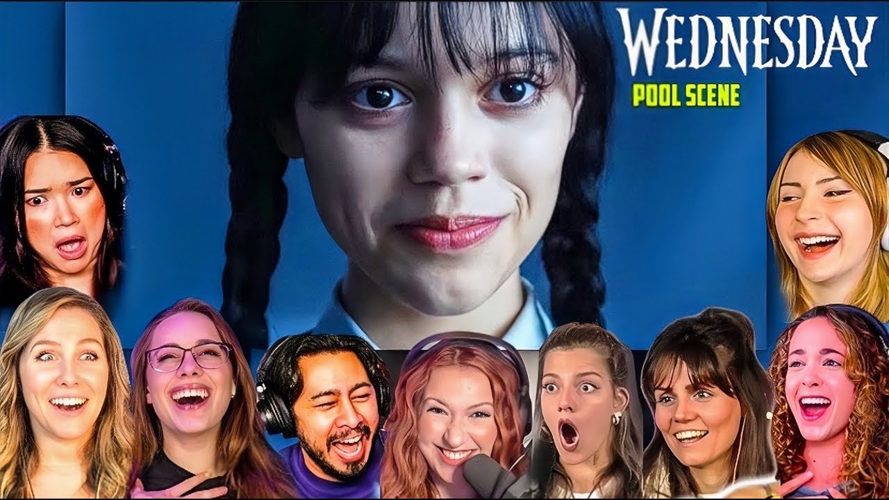 Wednesday Addams “Piranha Pool Scene REACTIONS!” Wednesday Season 1 ...