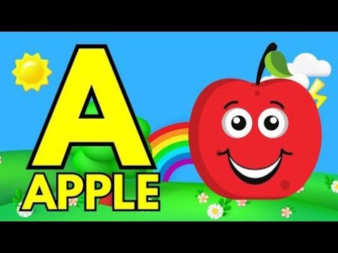 A for apple , kids abcd song, kids abcd rhymes video, abcd learning ...