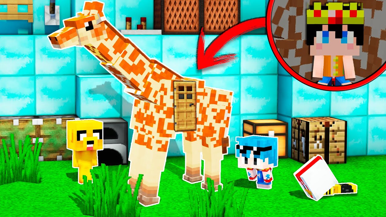 ¡LOS COMPAS SE ESCONDEN DENTRO DE UNA JIRAFA! 😂🔥 MINECRAFT EL ESCONDITE ...