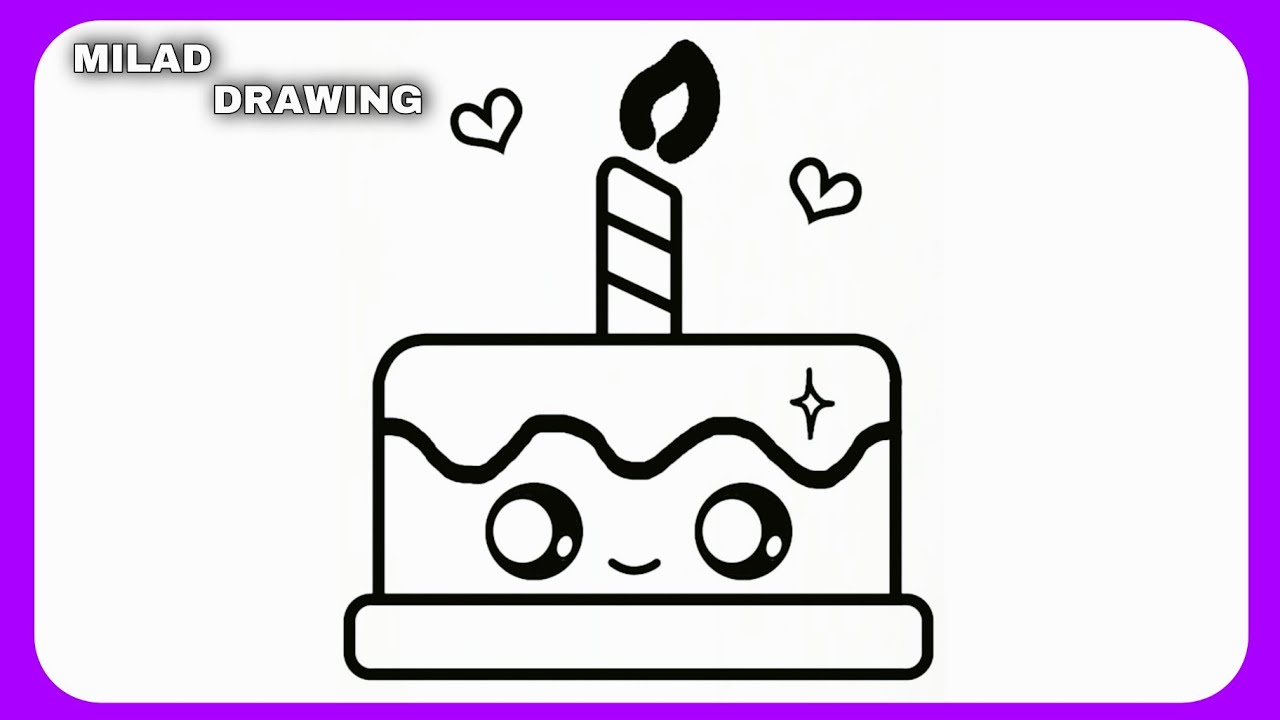 HOW TO DRAW A CUTE CAKE, STEP BY STEP, DRAW Cute things - YouTube