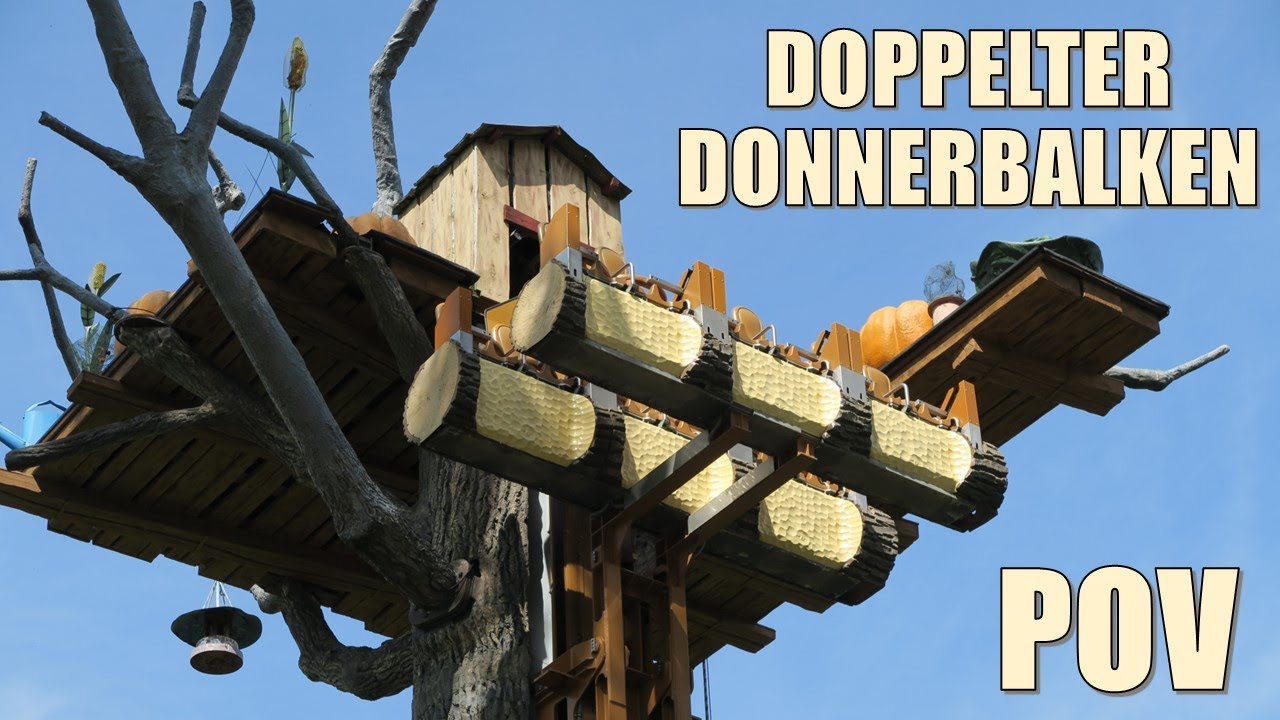 Doppelter Donnerbalken POV (2021), Erlebnispark Tripsdrill Tilting Drop ...