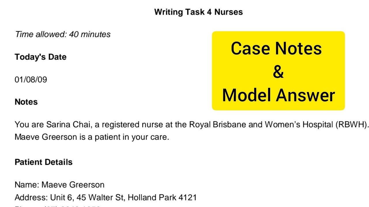 Writing Case Notes (3) | Model Answer - YouTube