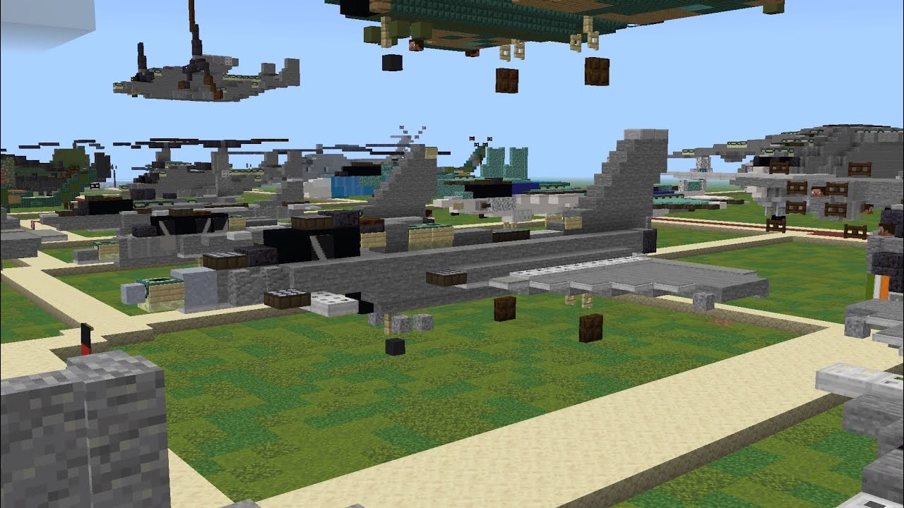 Minecraft Eurofighter Typhoon Fighter Jet Tutorial 1:5:1 scale - YouTube