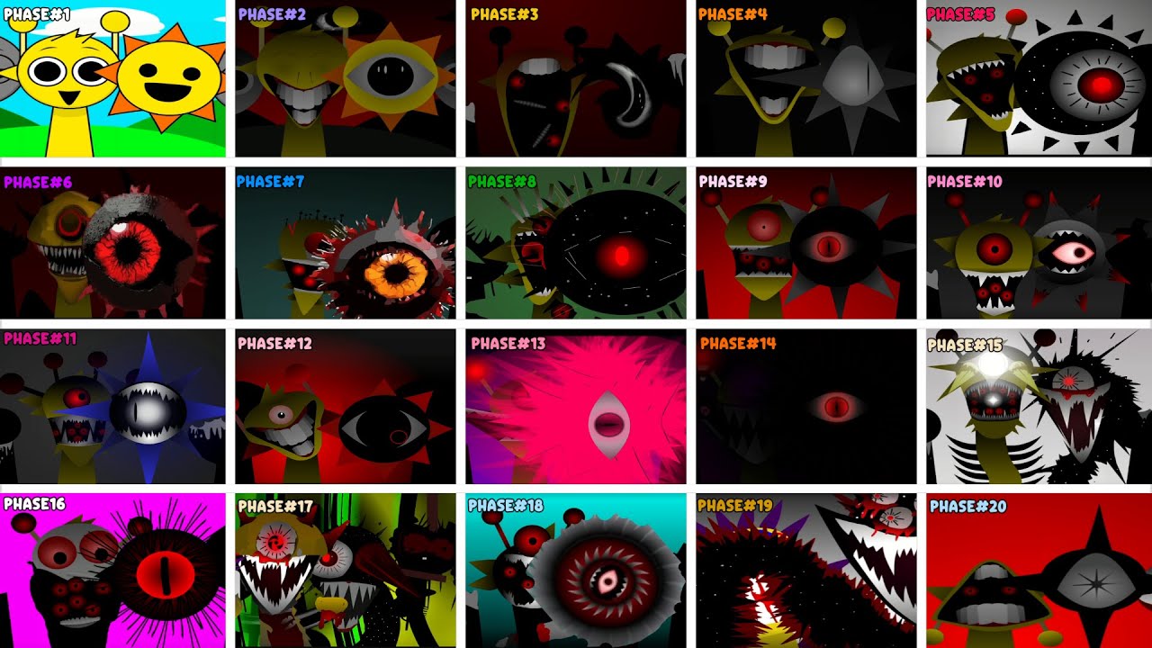 SIMON x MR SUN Evolution – SPRUNKI Phases 1–20 - YouTube