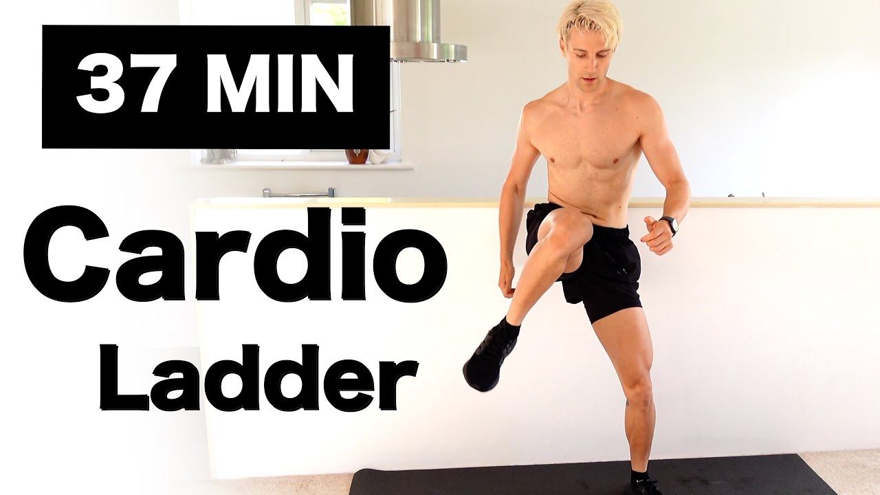 37 Min Cardio Ladder HIIT | Burn Fat & Build Muscle | No Equipment ...