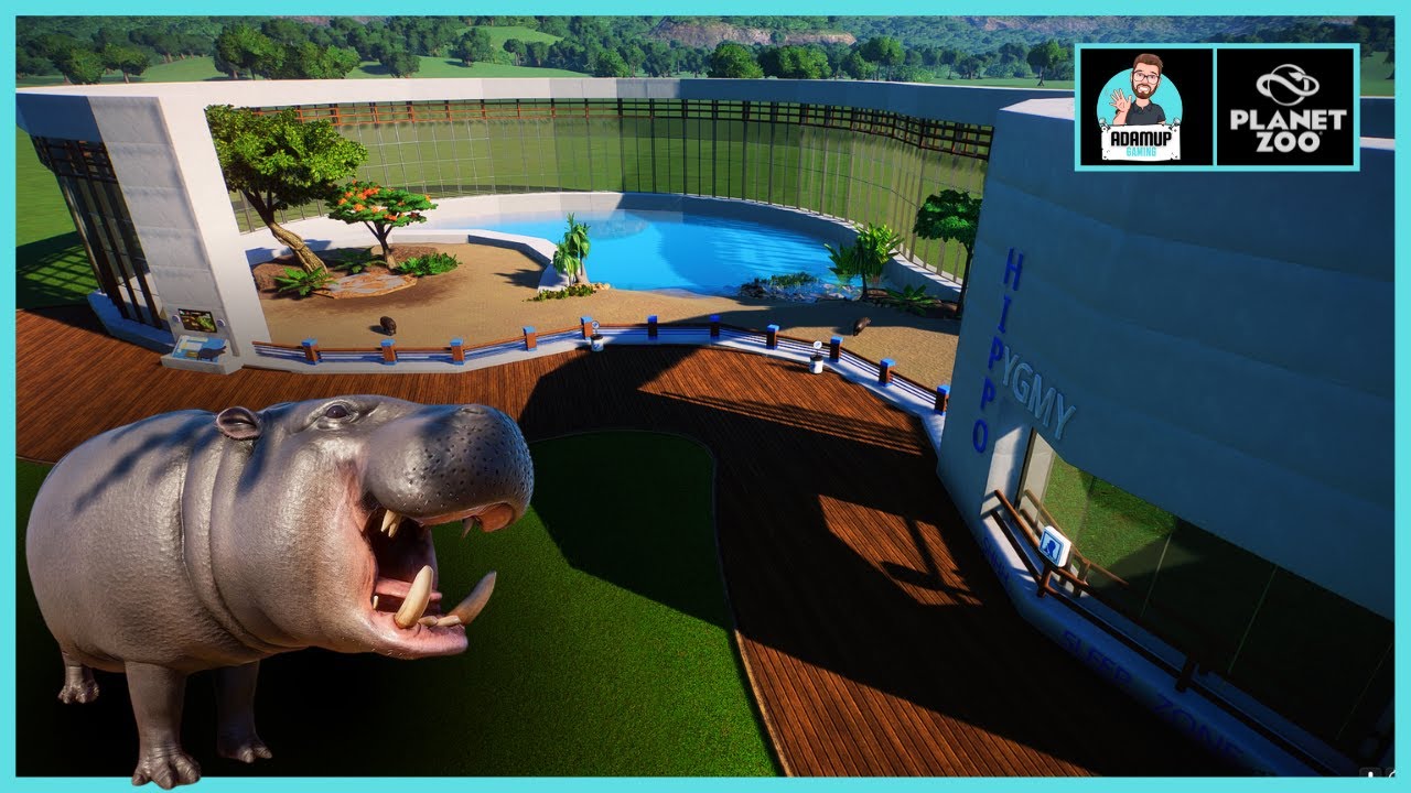 Planet Zoo Pygmy Hippo Habitat | Speed Build | Modern Tropical Habitat ...