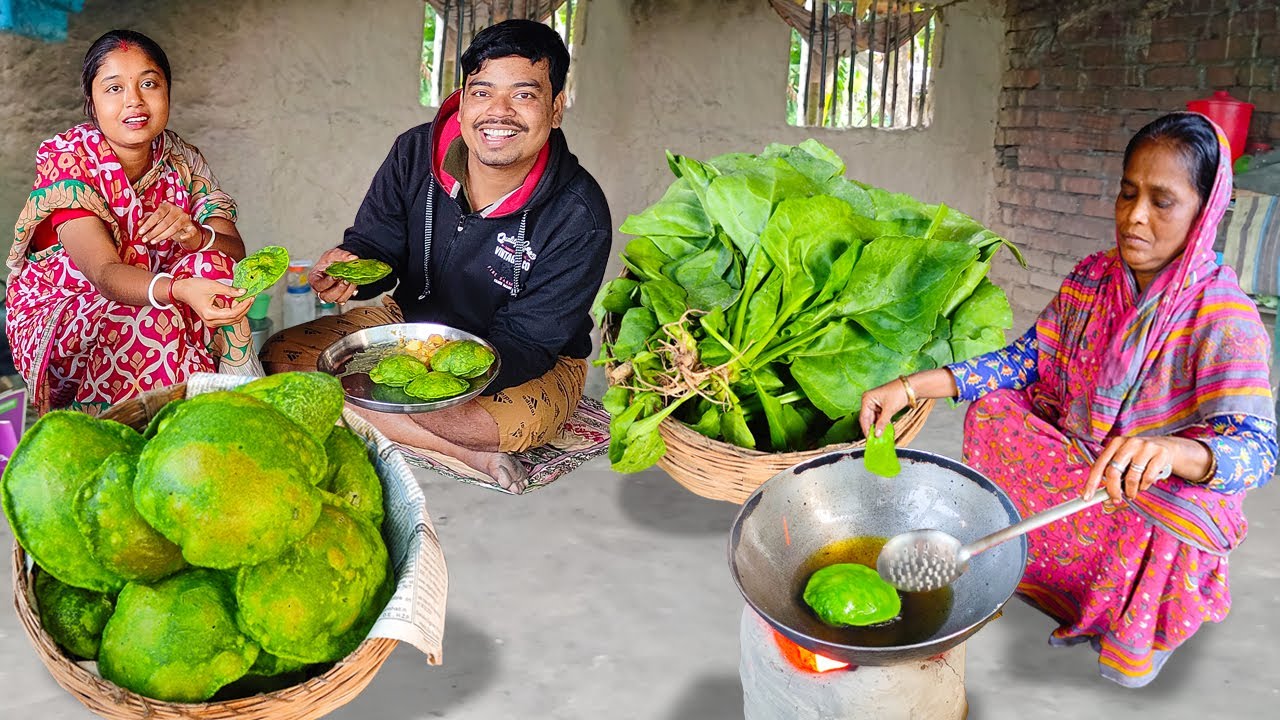 পালং শাকের লুচি এত স্বাদ আগে জানতাম না│Palong Shak Luchi Recipe│Palak ...