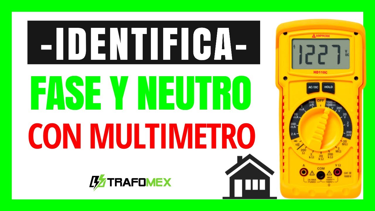 Cómo Identificar FASE y NEUTRO con un MULTIMETRO ⚡⚡⚡ - YouTube
