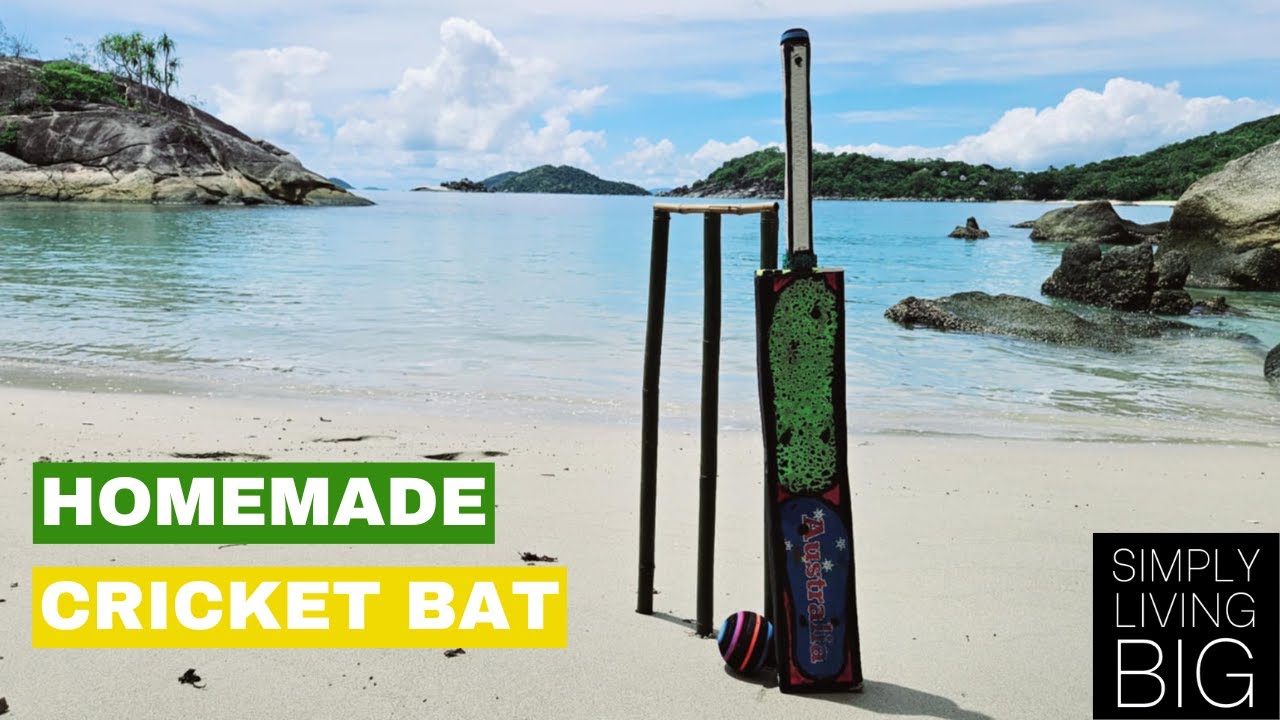 Homemade cricket bat for Australia Day - YouTube