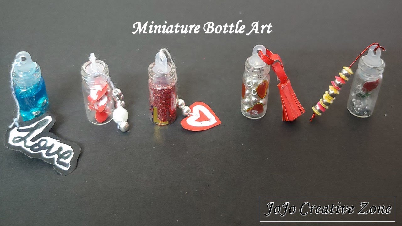 Miniature Bottle Art | Mini Bottle Art | Tiny Bottle Arts | 5 Mini ...