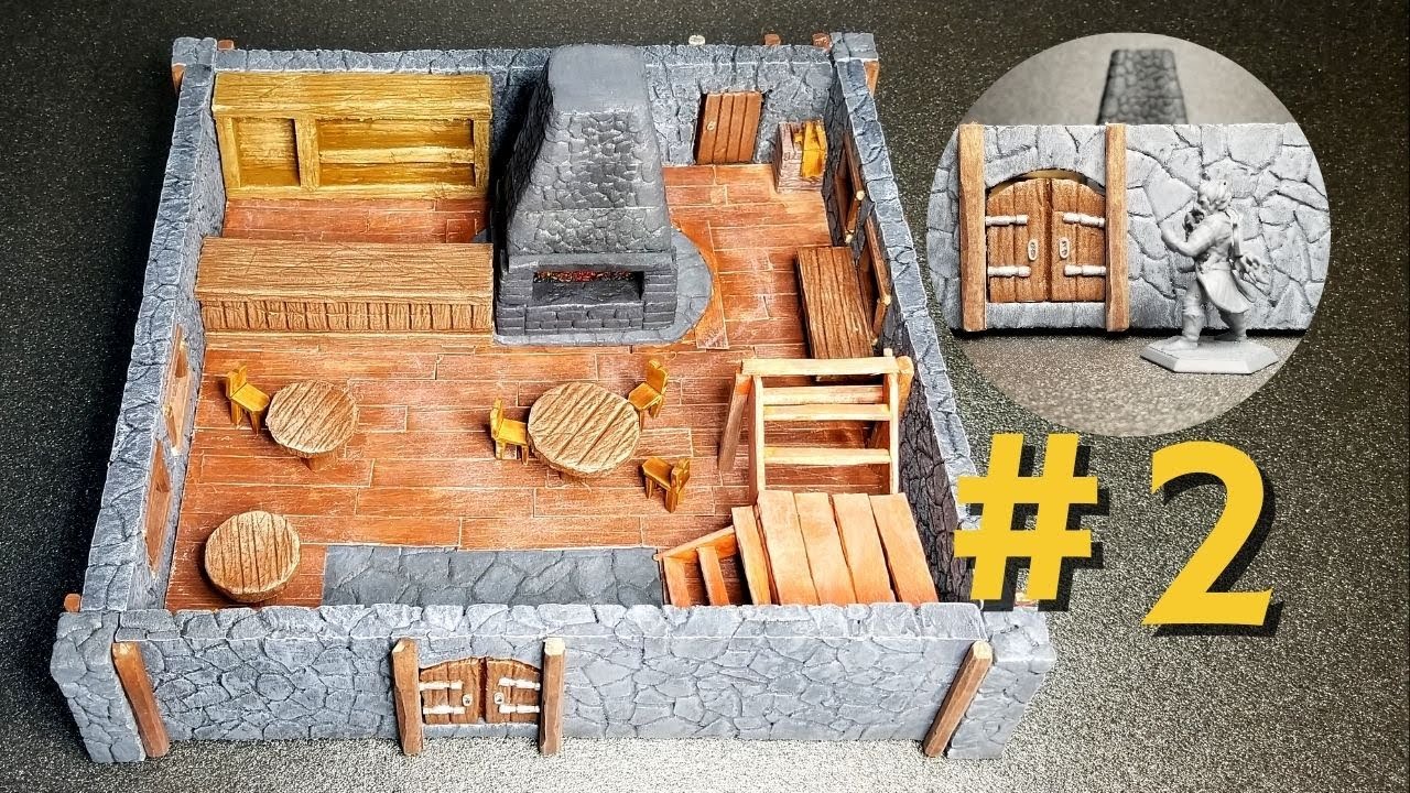 Ye Olde TAVERN main floor | playable stackable ttrpg build - YouTube