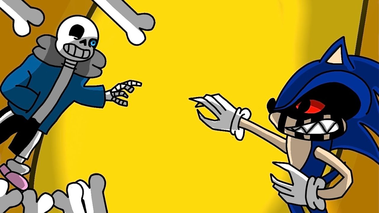 Sonic.EXE (Exeller) Vs Sans Animation - YouTube