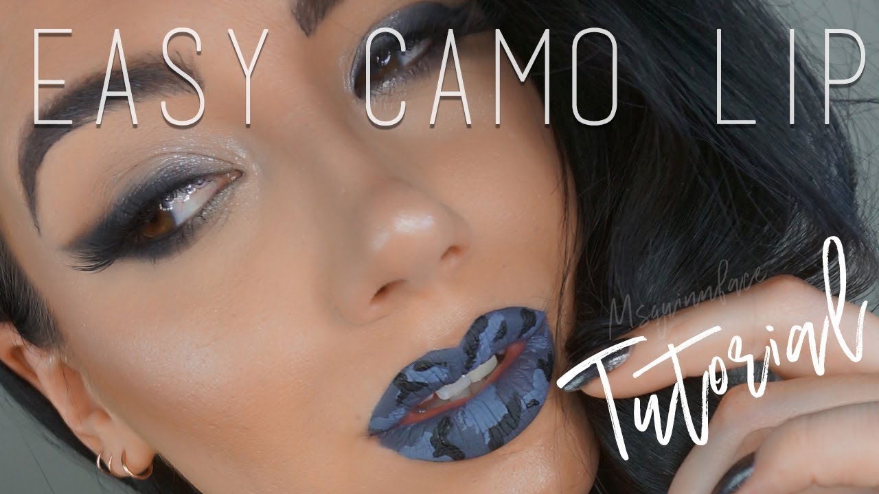 CAMO LIP MAKEUP TUTORIAL | LIP ART | MSQUINNFACE - YouTube