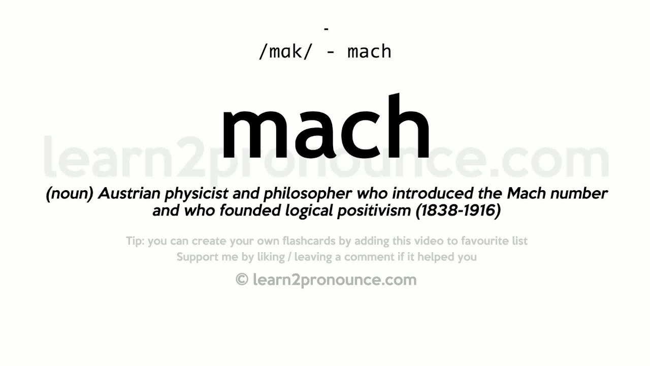 Pronunciation of Mach | Definition of Mach - YouTube