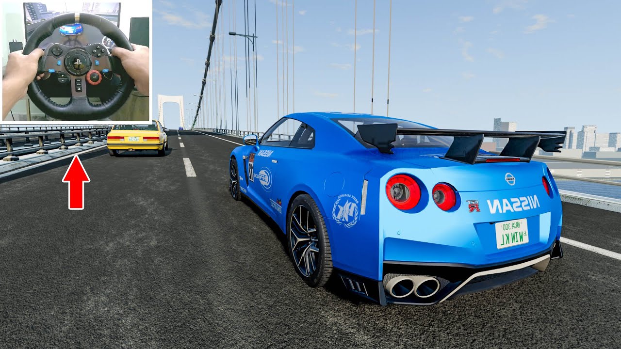 beamng drive - cruising through traffic with nissan gtr 900* in Shuto ...