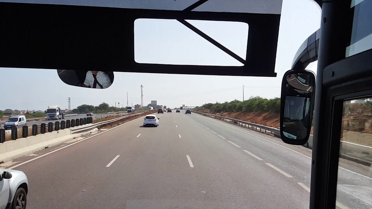 Autoroute Casablanca - Rabat à bord d'un autocar CTM ( Neoplan ...