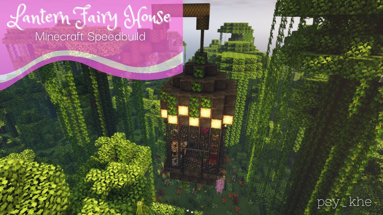 {Minecraft} Fairy Lantern House 🧚🏽‍♀️ Speed Build w/ CIT Packs - YouTube