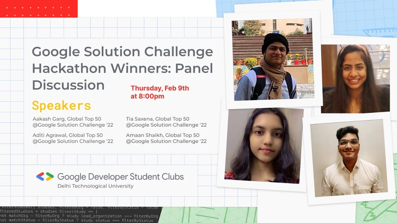 Google Solution Challenge Winners : A Panel Discussion - YouTube
