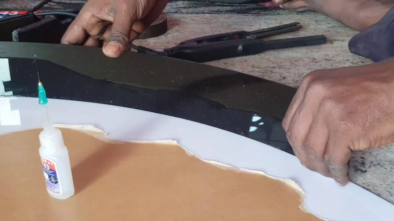 How to make acrylic logo - YouTube