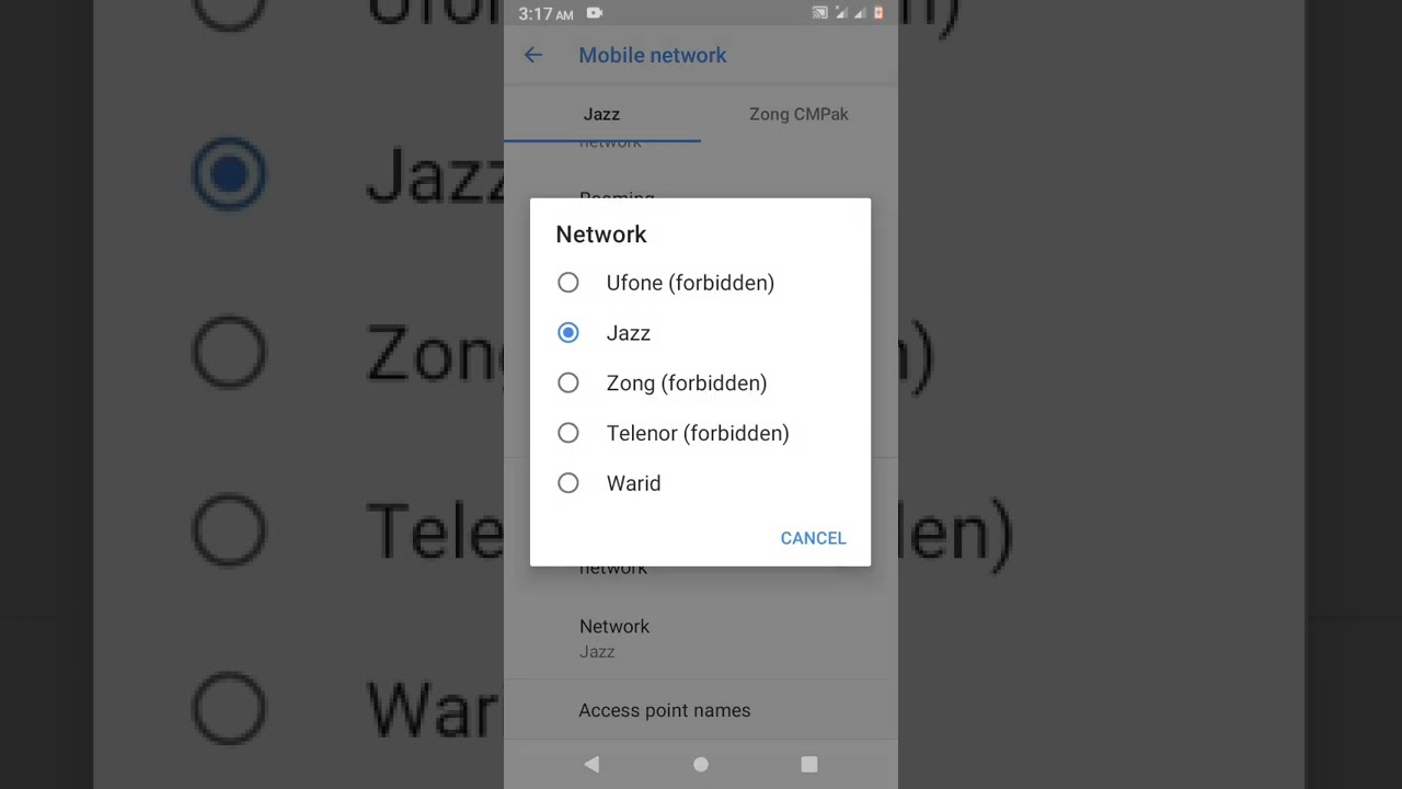 Manual Network Selection - YouTube