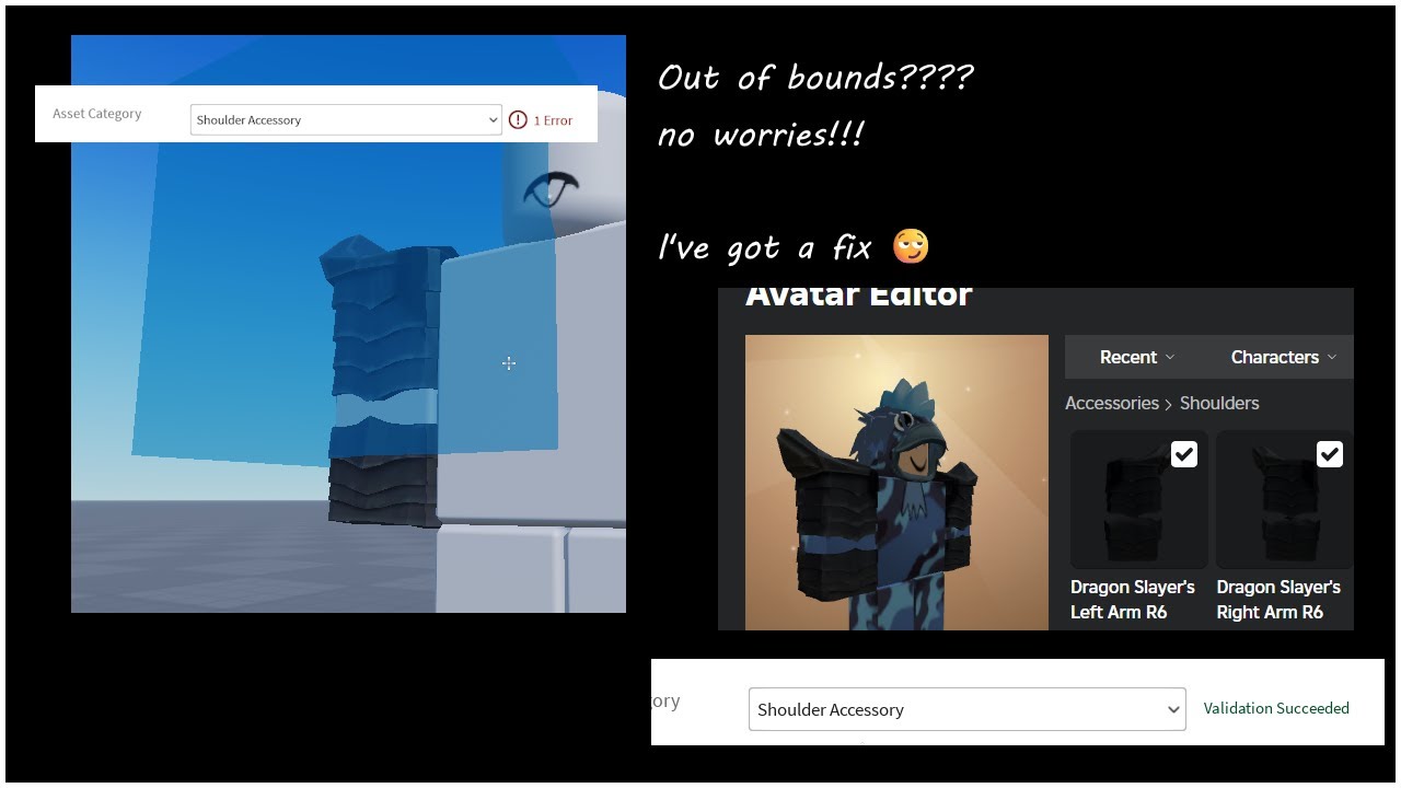 How to bypass the bounding box on shoulder accessories | Roblox Studio ...