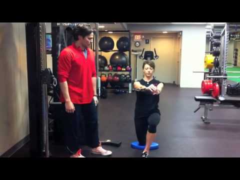 Core training -- half kneeling anti-rotation press (Georgetown gym ...