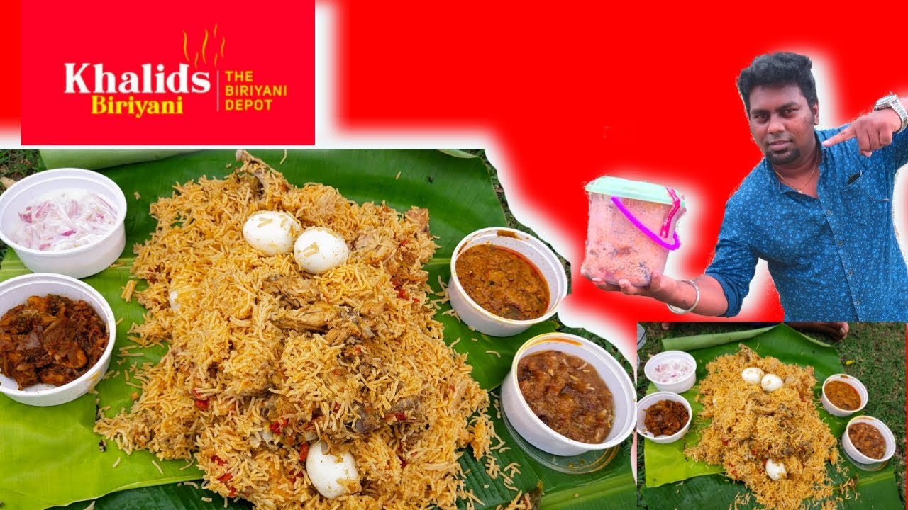 KHALID’S BIRIYANI | Review | Bucket Biryani | Tamil foodie - YouTube