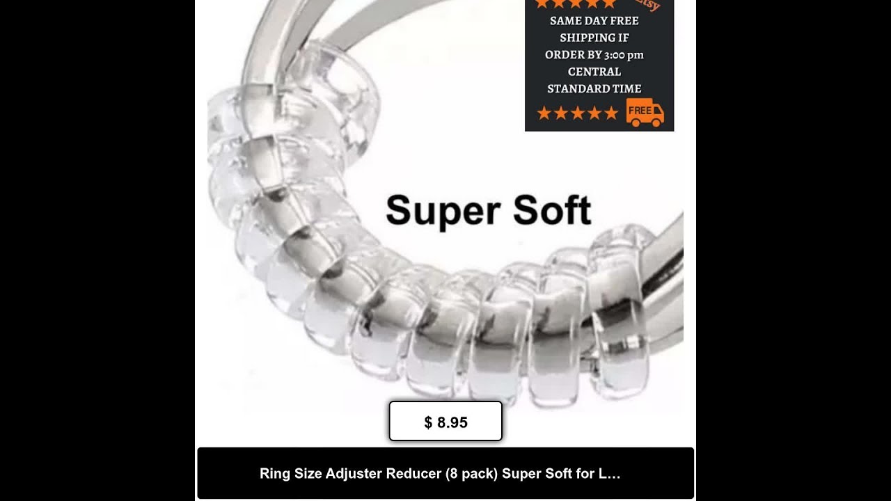 Ring Size Adjuster Reducer (8 pack) Super Soft for Loose Rings. Jewelry ...