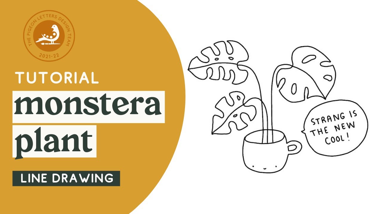 How to Draw a Monstera Leaf - YouTube