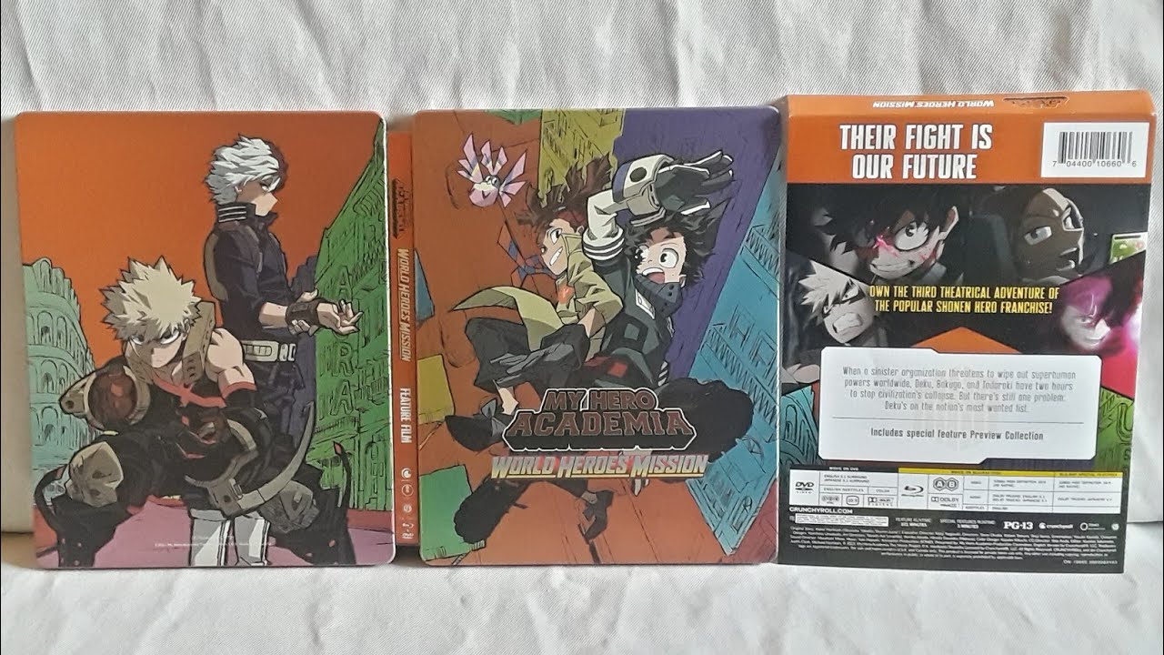 Unboxing MHA World Heroes Mission Blu-ray Steelbook - YouTube