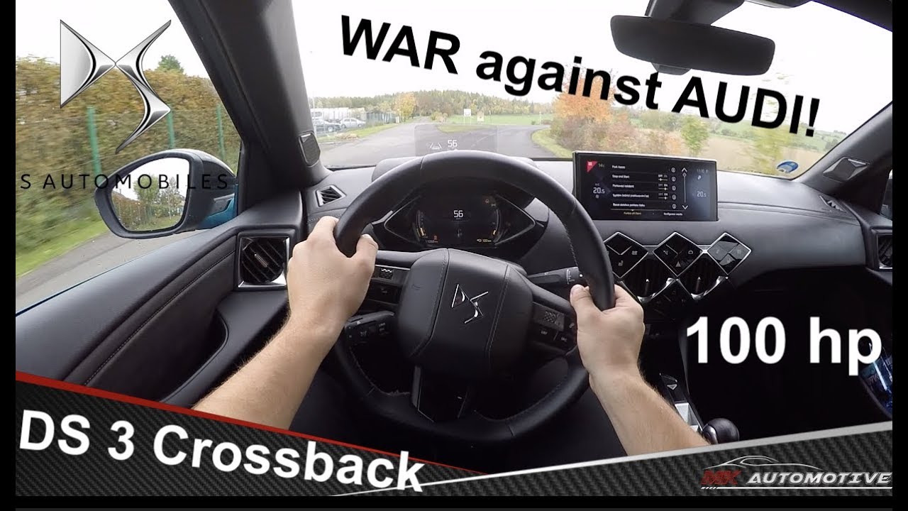DS 3 Crossback 1.2 PureTech 100 POV Test Drive + Acceleration 0 km/h ...