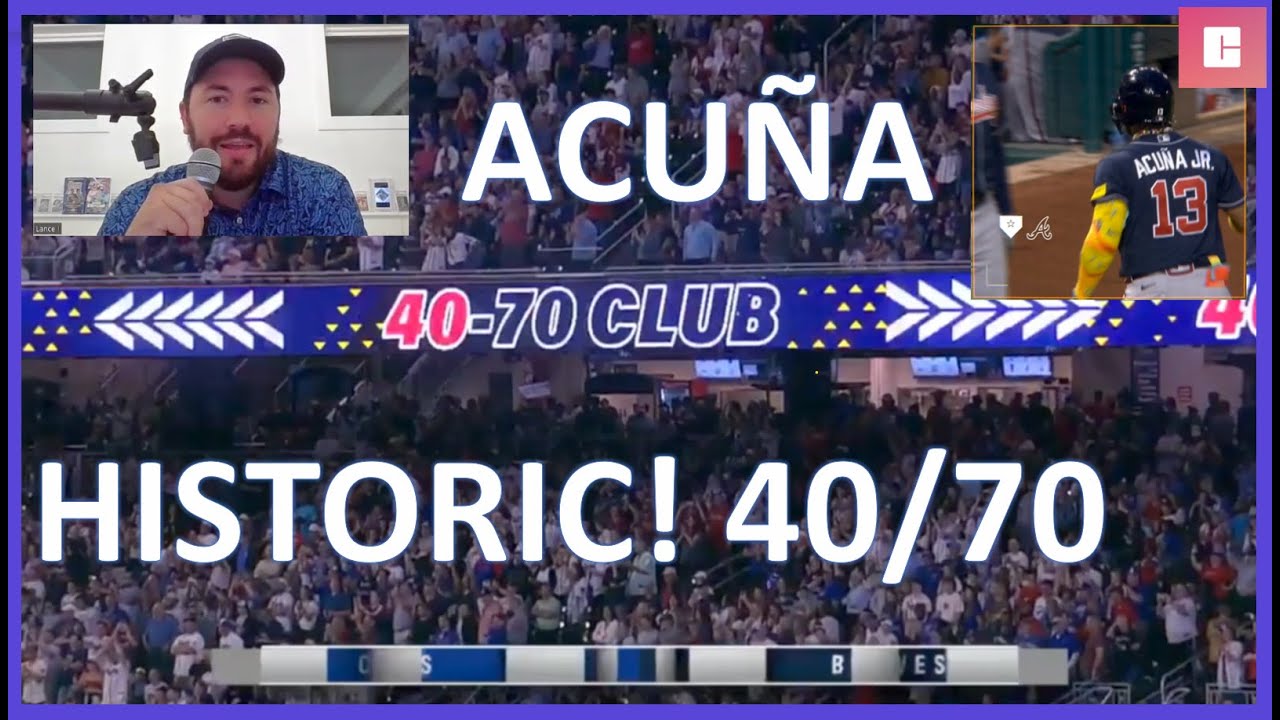 40/70! ⚾ Ronald Acuña Jr.'s Historic 40th Home Run & 70th Stolen Base ...